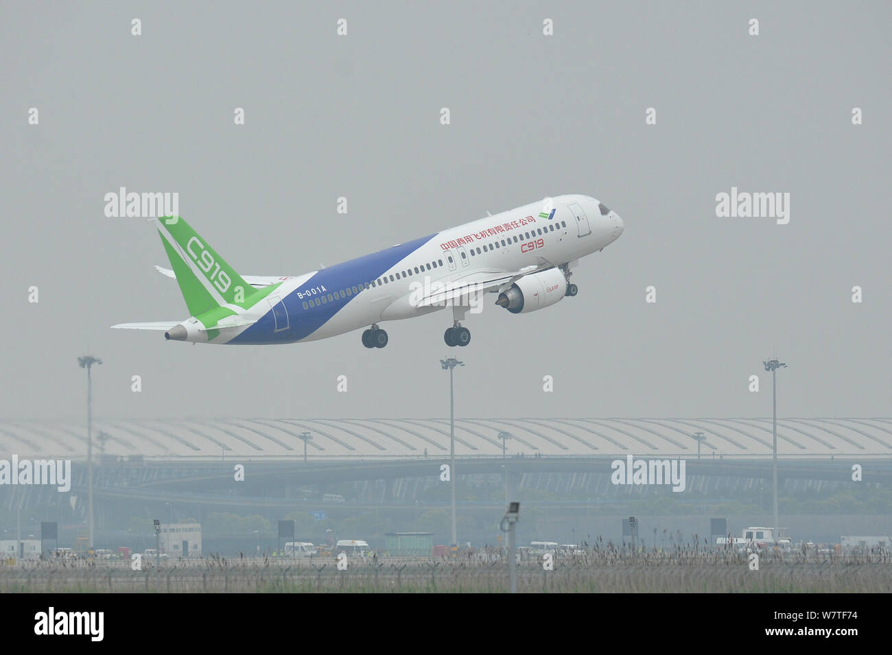 China's first domestically-developed large passenger jet C919 of COMAC ...