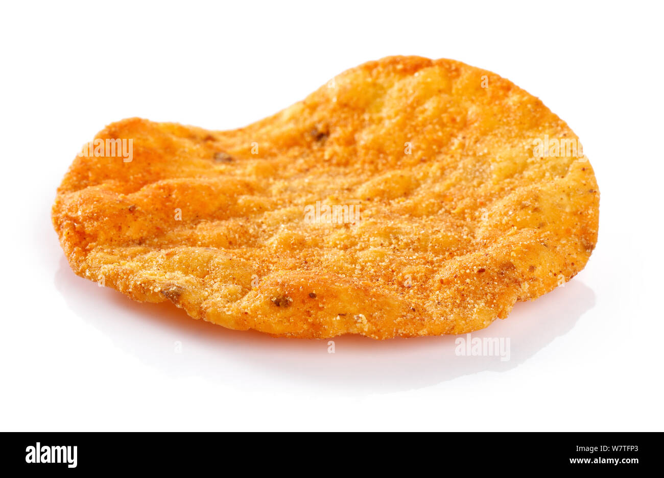 Round corn chip isolated on white background Stock Photo - Alamy