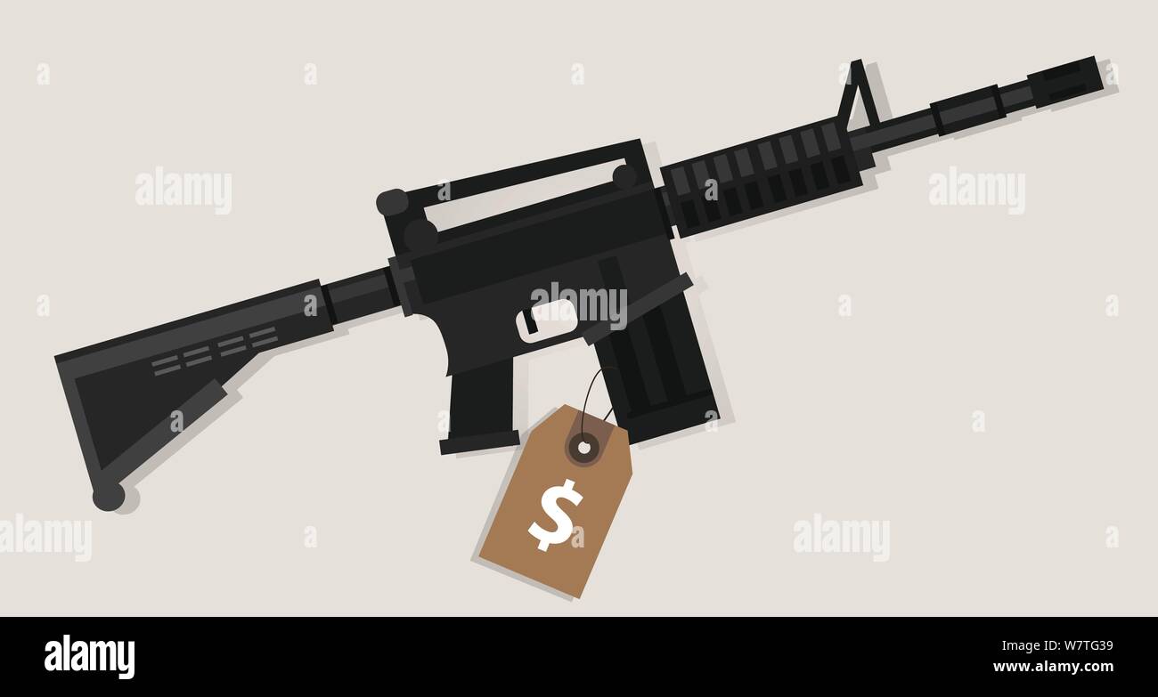 gun price value assault rifle army weapon financial symbol cost ...