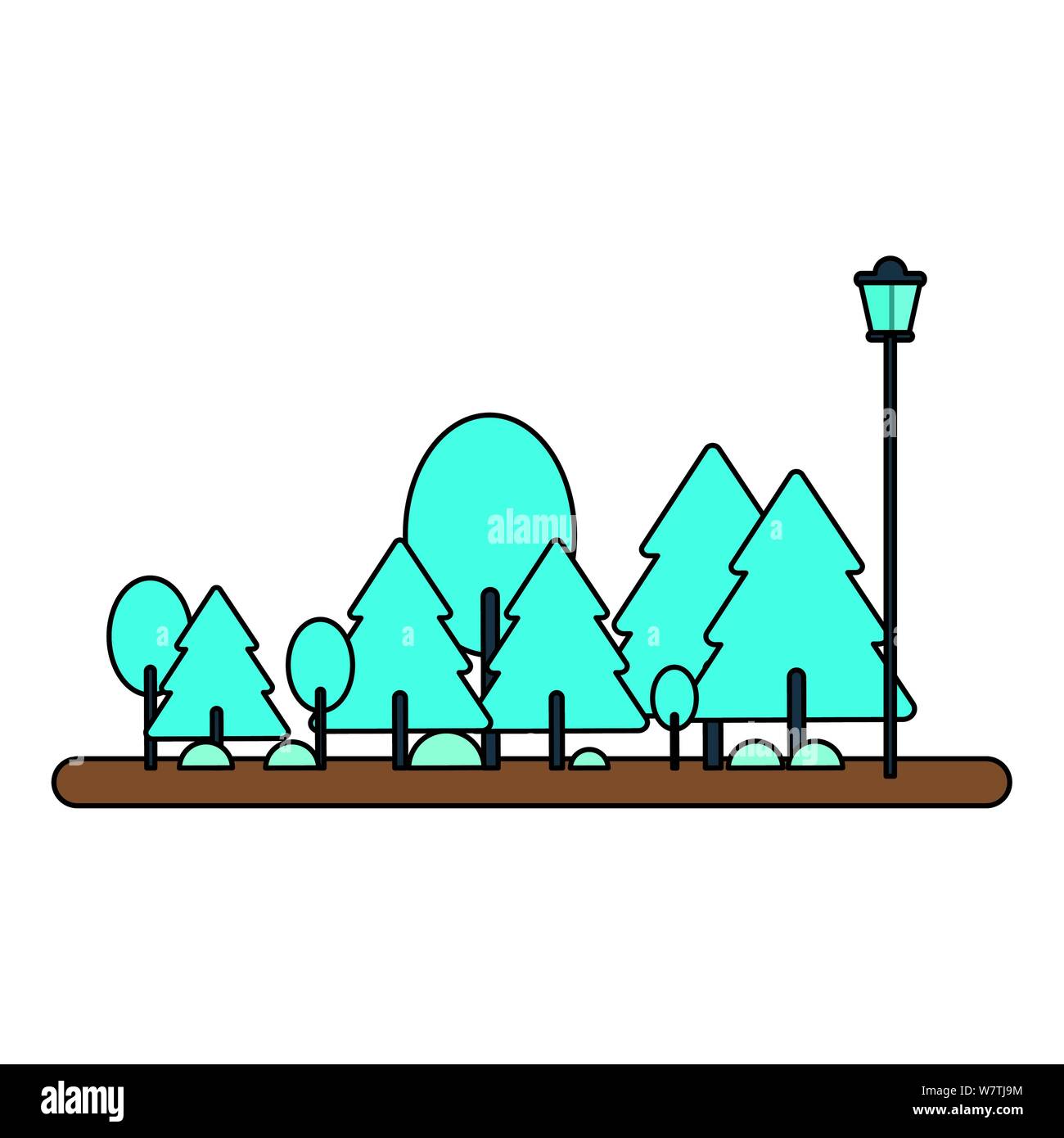 nature outdoor park landscape cartoon Stock Vector Image & Art - Alamy