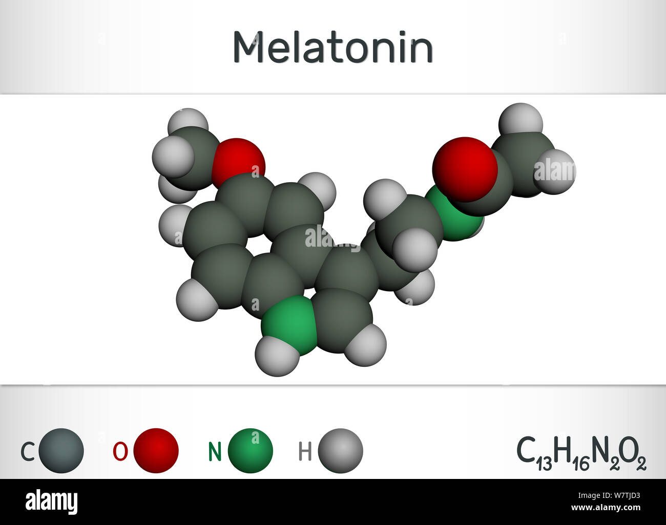 Melatonin molecule hi-res stock photography and images - Alamy