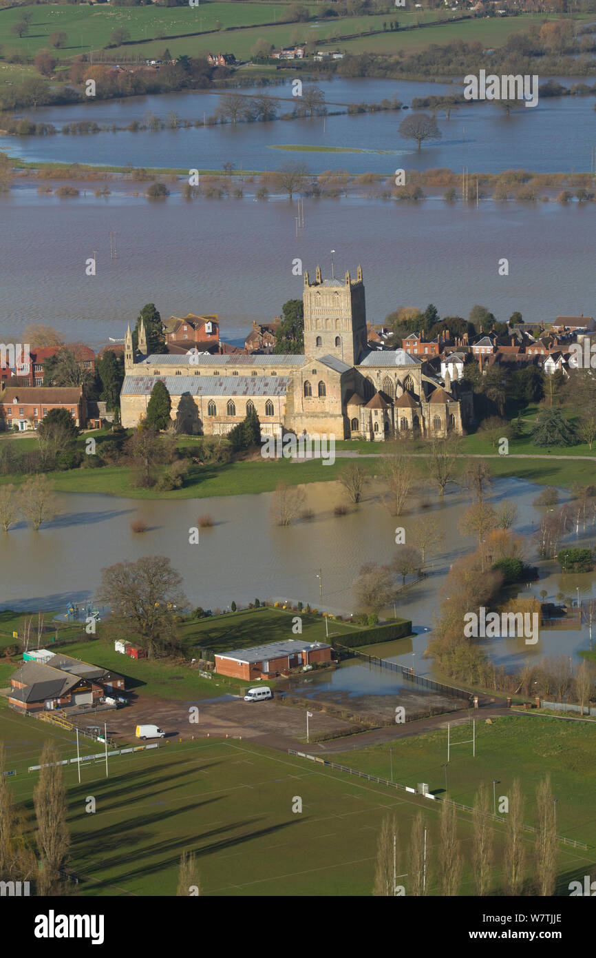 Aerial view flooding tewkesbury hi-res stock photography and images - Alamy