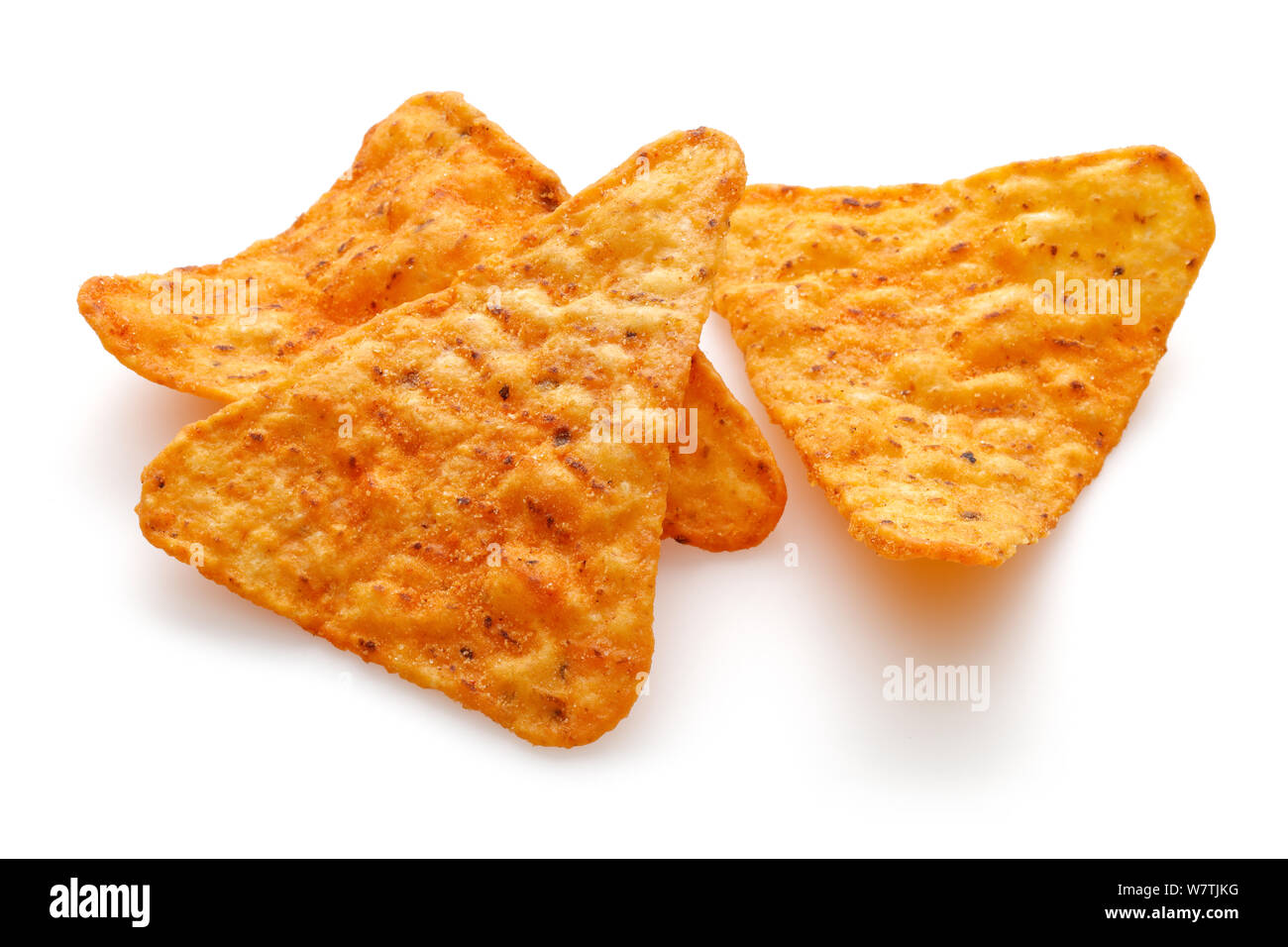Corn tortilla chips isolated on white background Stock Photo - Alamy