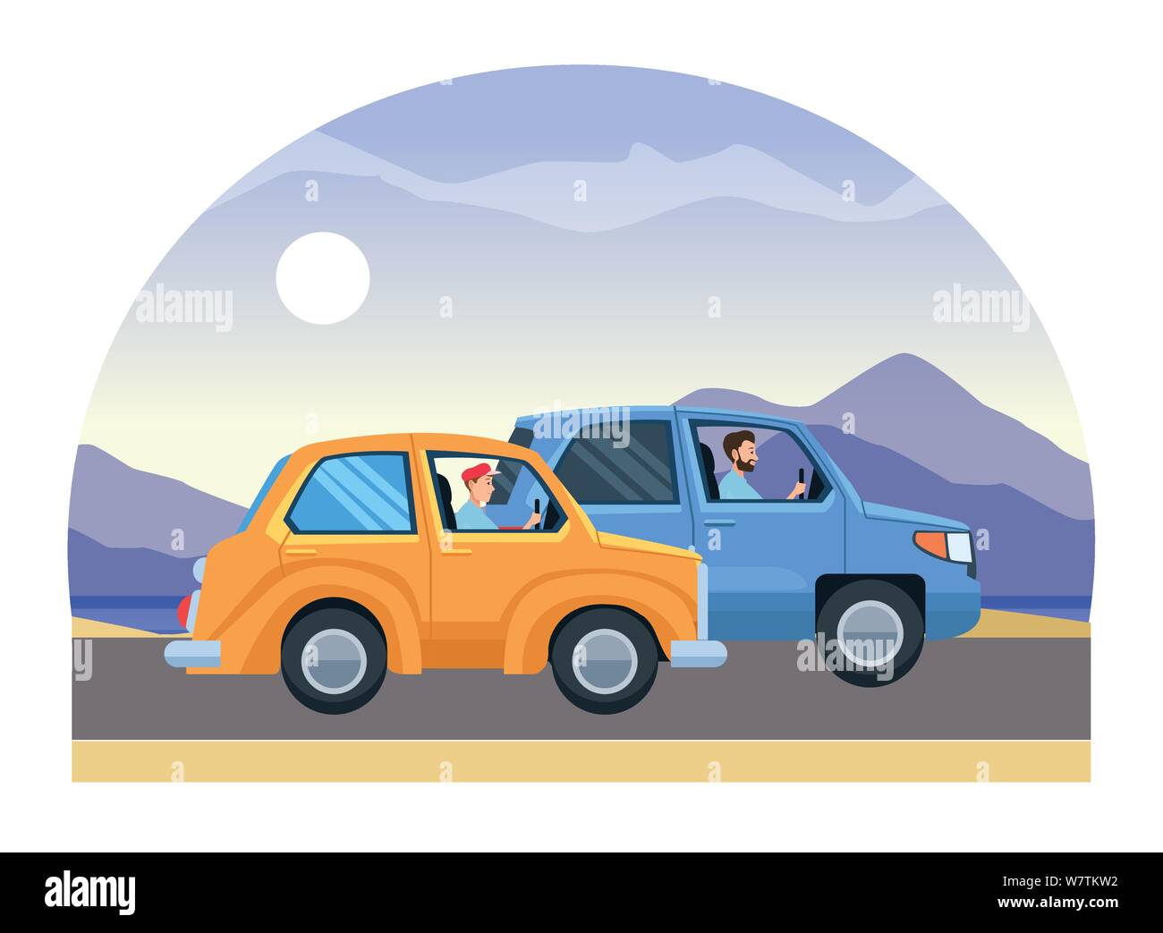 People driving vehicles in the traffic Stock Vector Image & Art - Alamy