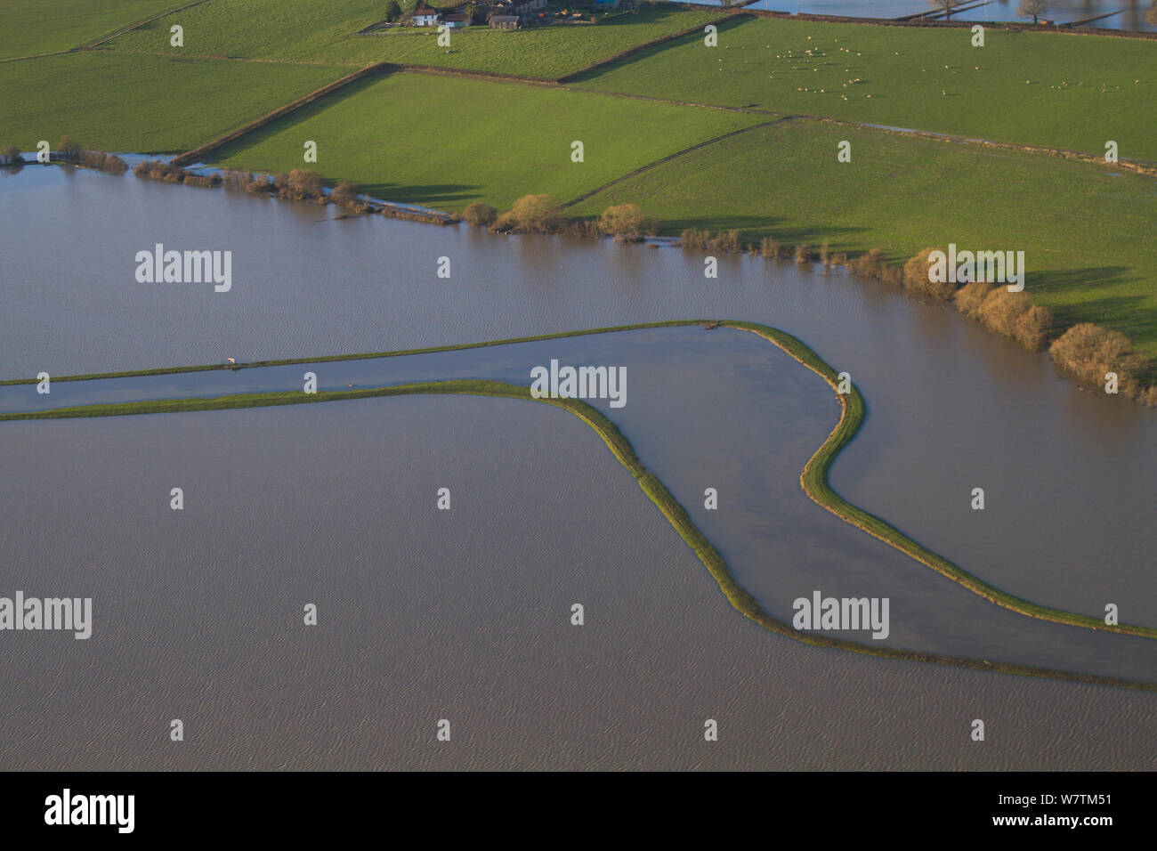 Somerset flood 2014 aerial hi-res stock photography and images - Alamy