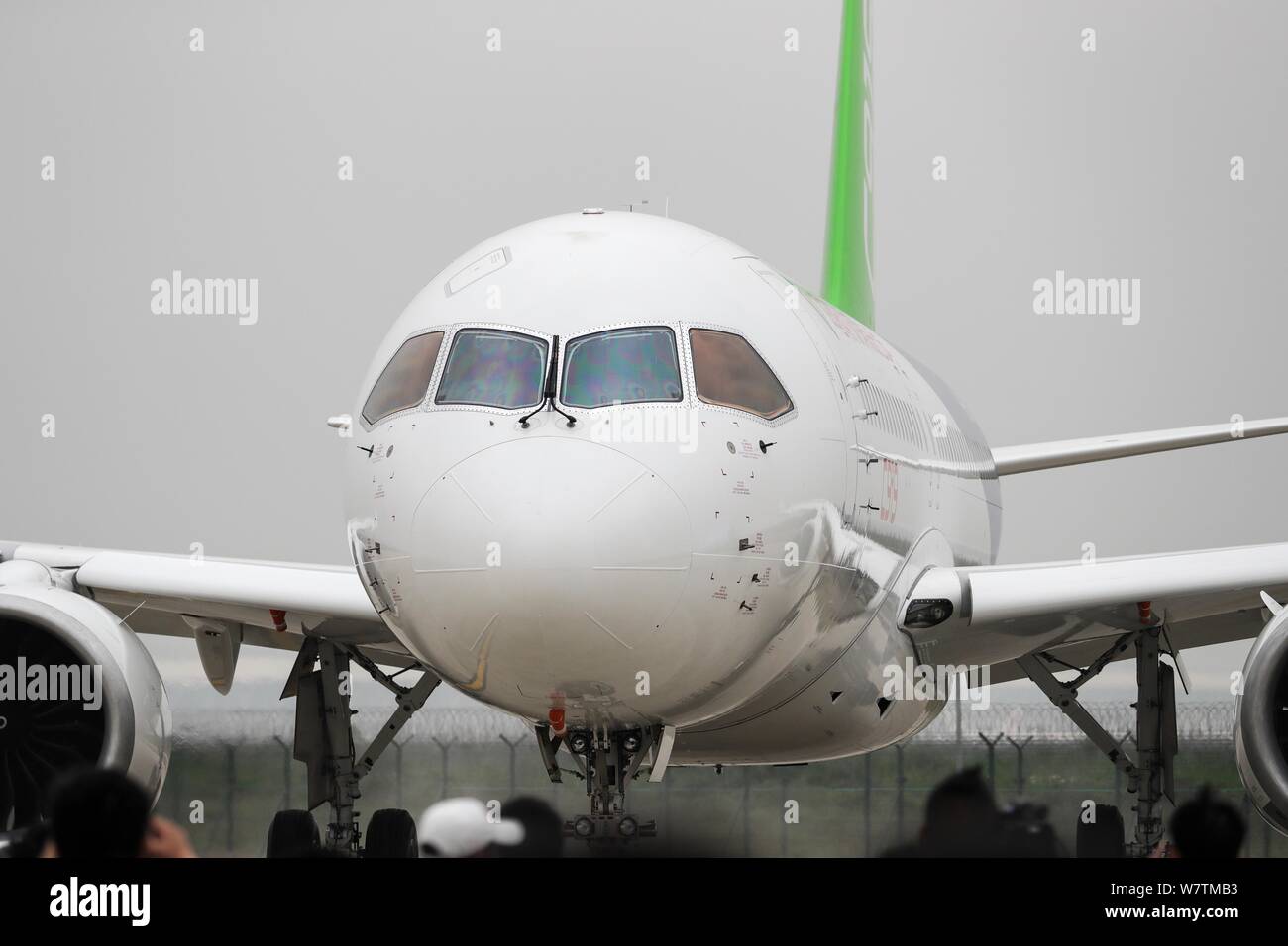 China's first domestically-developed large passenger jet C919 of COMAC ...