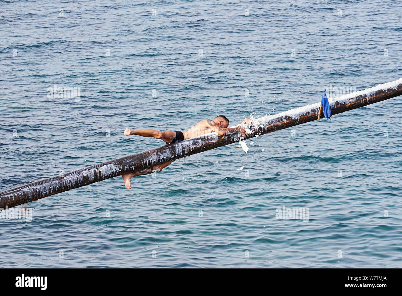 Xghajra, Malta - August 3, 2019: Traditional Maltese game of Gostra ...
