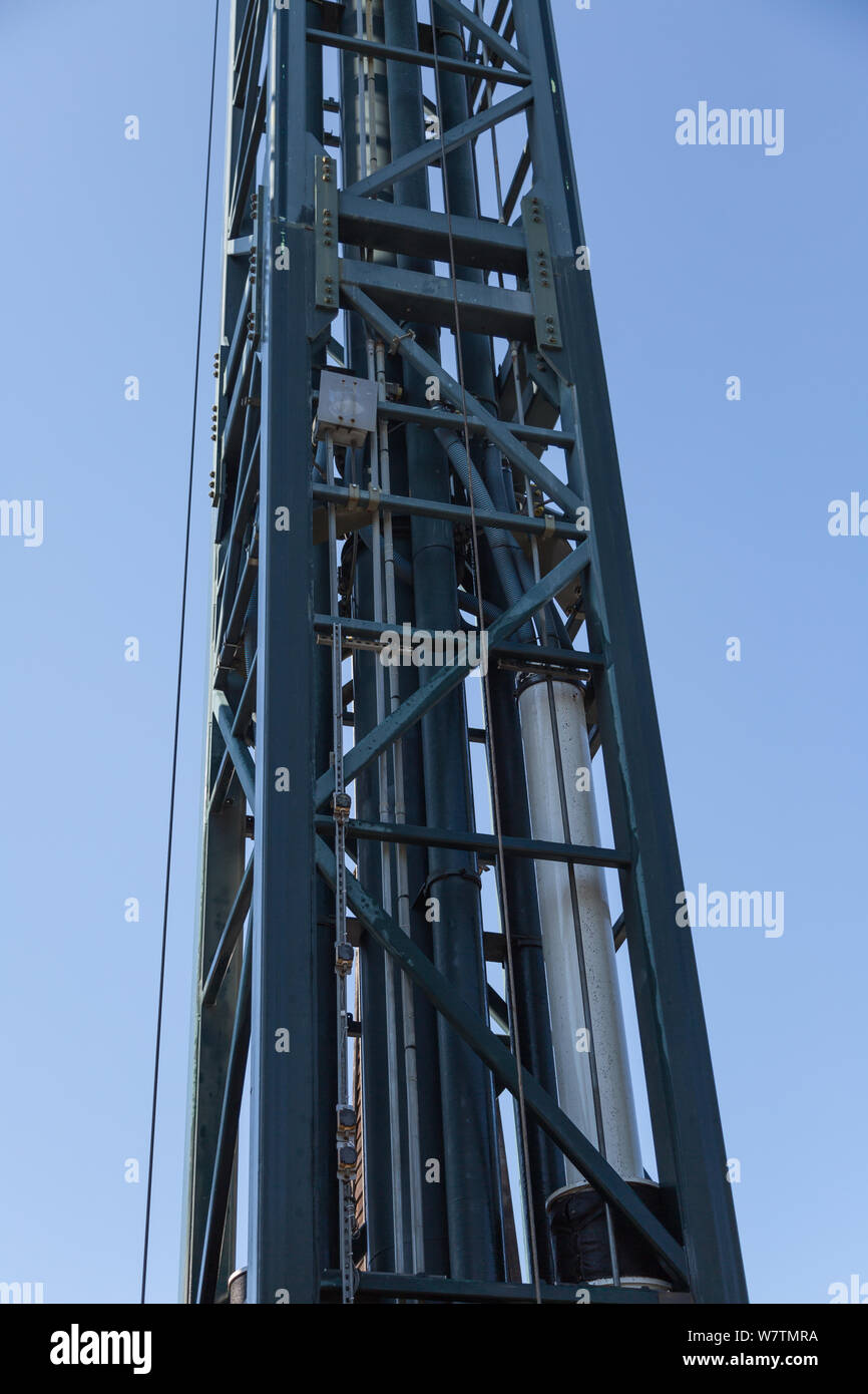Detail of a Giant Piston inside a Metal Tower Stock Photo - Alamy