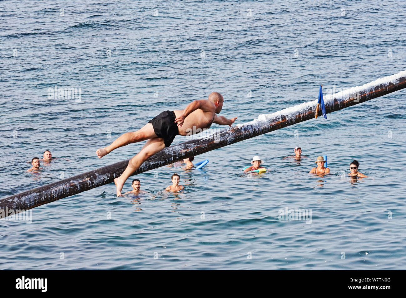 Xghajra, Malta - August 3, 2019: Traditional Maltese game of Gostra ...