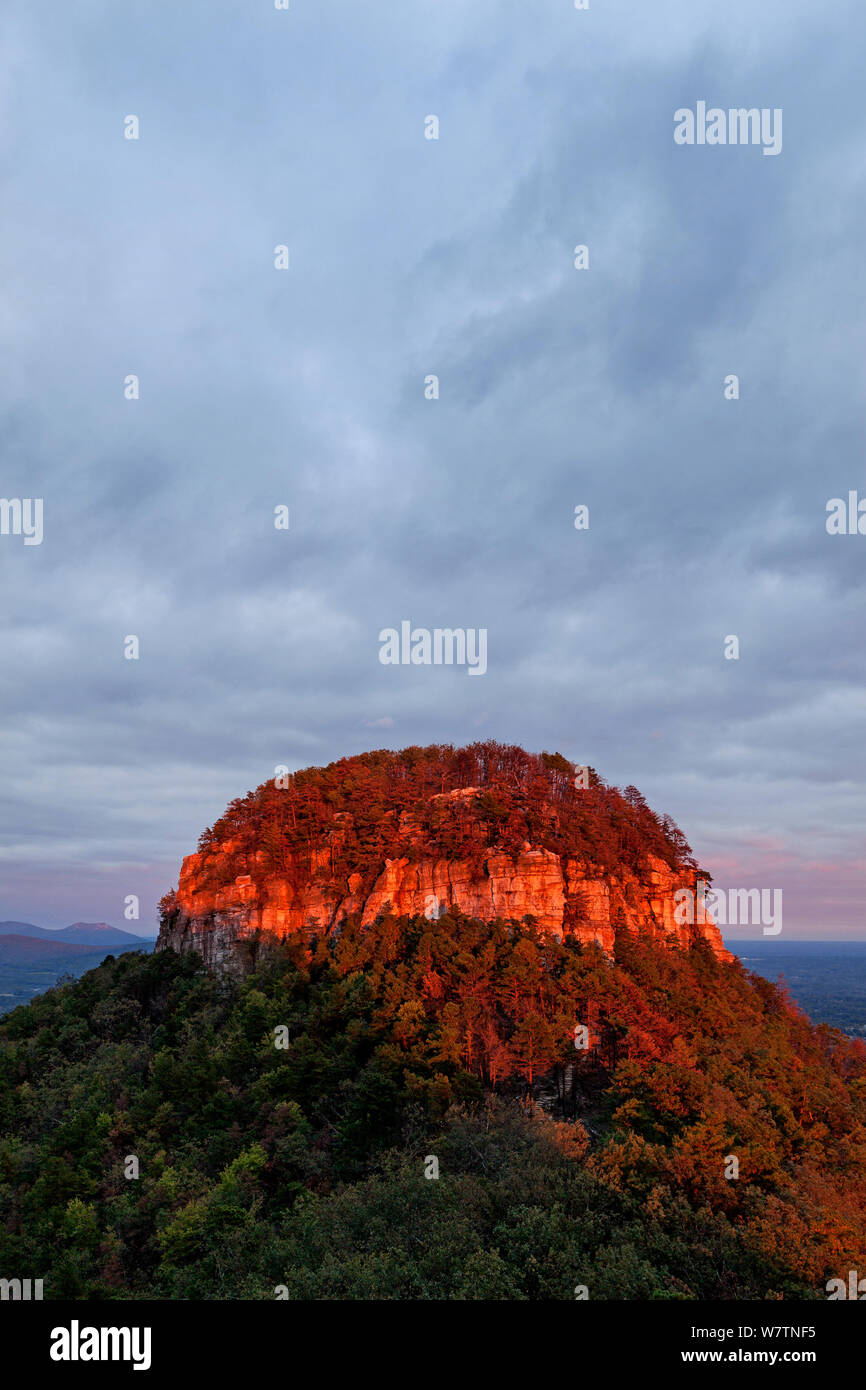 Sunset on Pilot Mountain, Pilot Mountain State Park. North Carolina ...