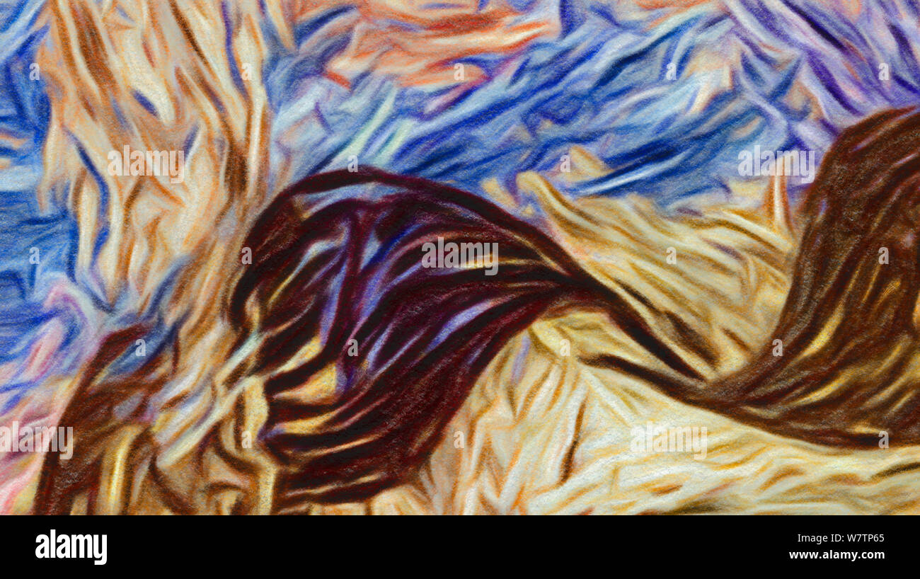 Abstract texture background. Digital painting in Vincent Van Gogh style ...