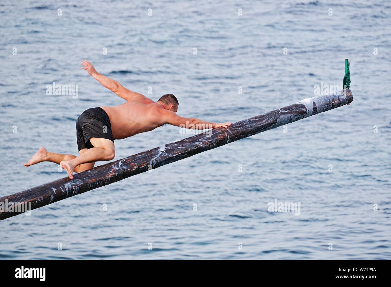 Xghajra, Malta - August 3, 2019: Traditional Maltese game of Gostra ...
