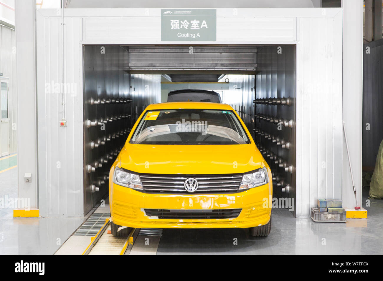 --FILE--A car is being assembled on the assembly line at an auto plant ...