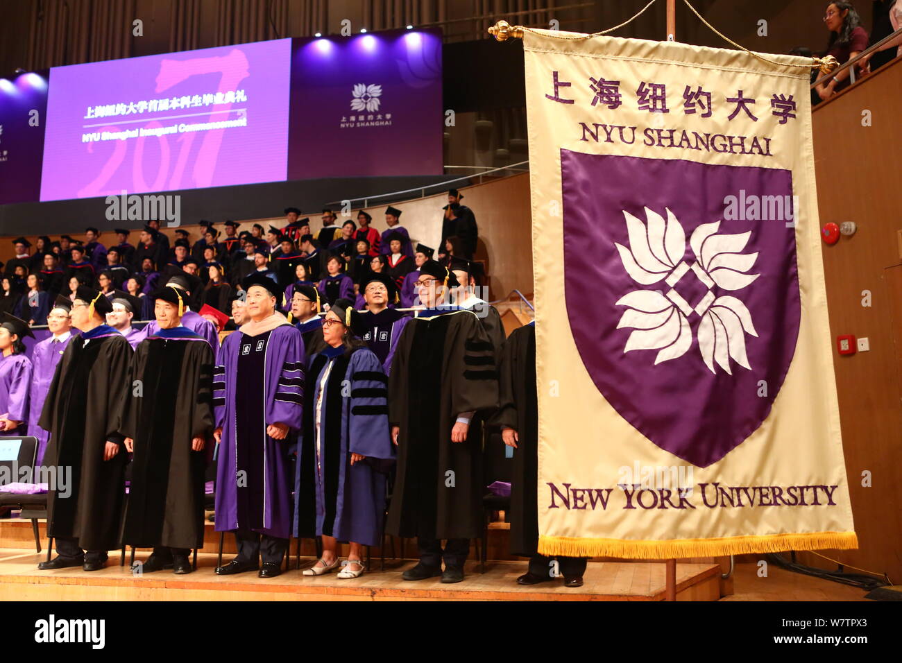 University Graduates Attend Graduation Ceremony High Resolution Stock ...