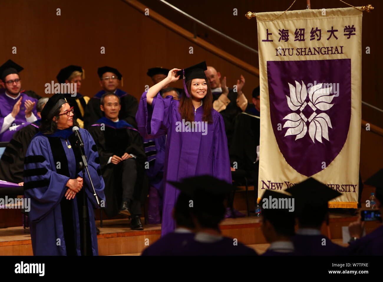 Chancellors, guests and graduates attend the first graduation ceremony ...