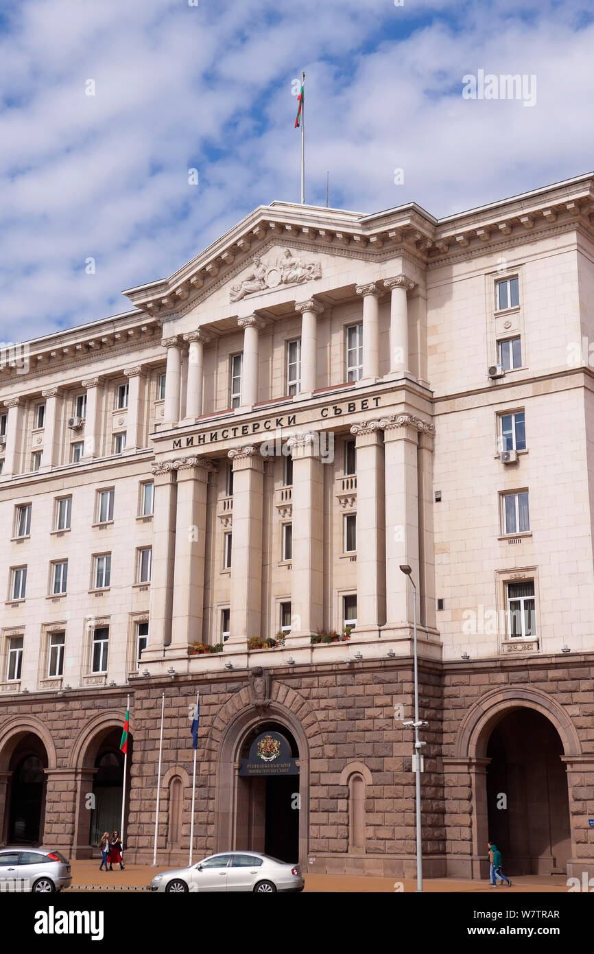 The building of the Council of Ministers and Independence Square Stock ...