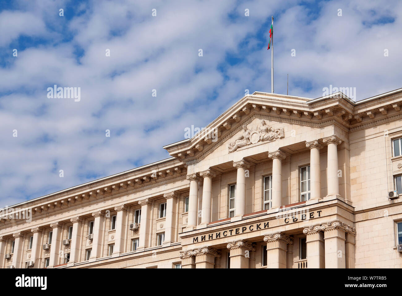 The building of the Council of Ministers and Independence Square Stock ...