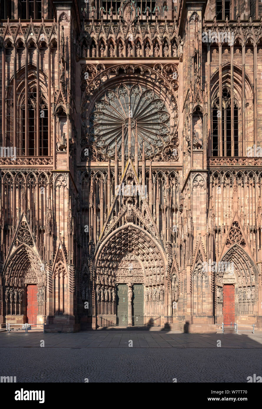 Straßburger Münster, Cathédrale Notre-Dame de Strasbourg, Westfassade ...