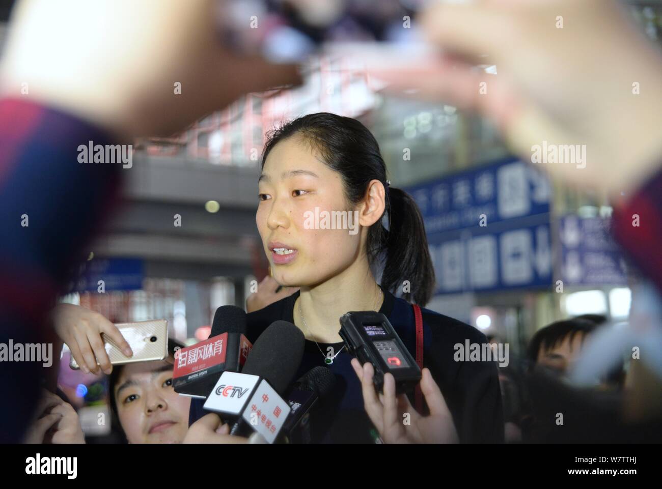 Chinese volleyball star Zhu Ting of the Chinese national women's ...