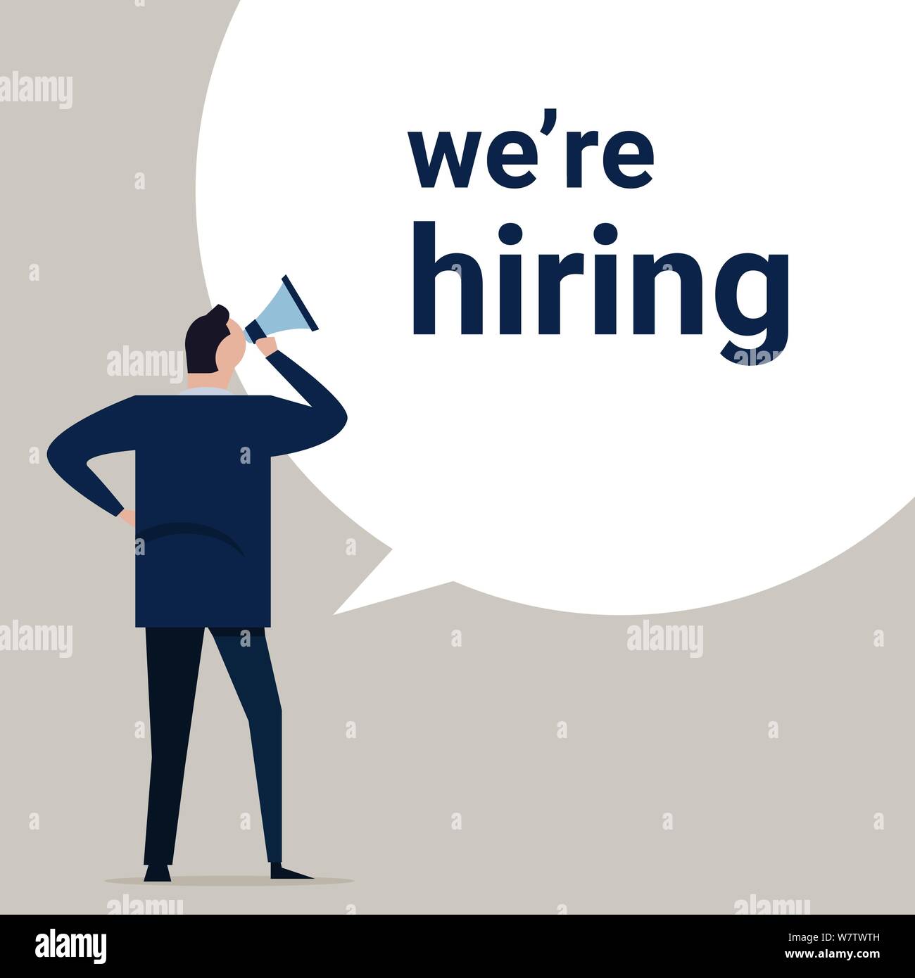 For hire sign man Stock Vector Images - Alamy