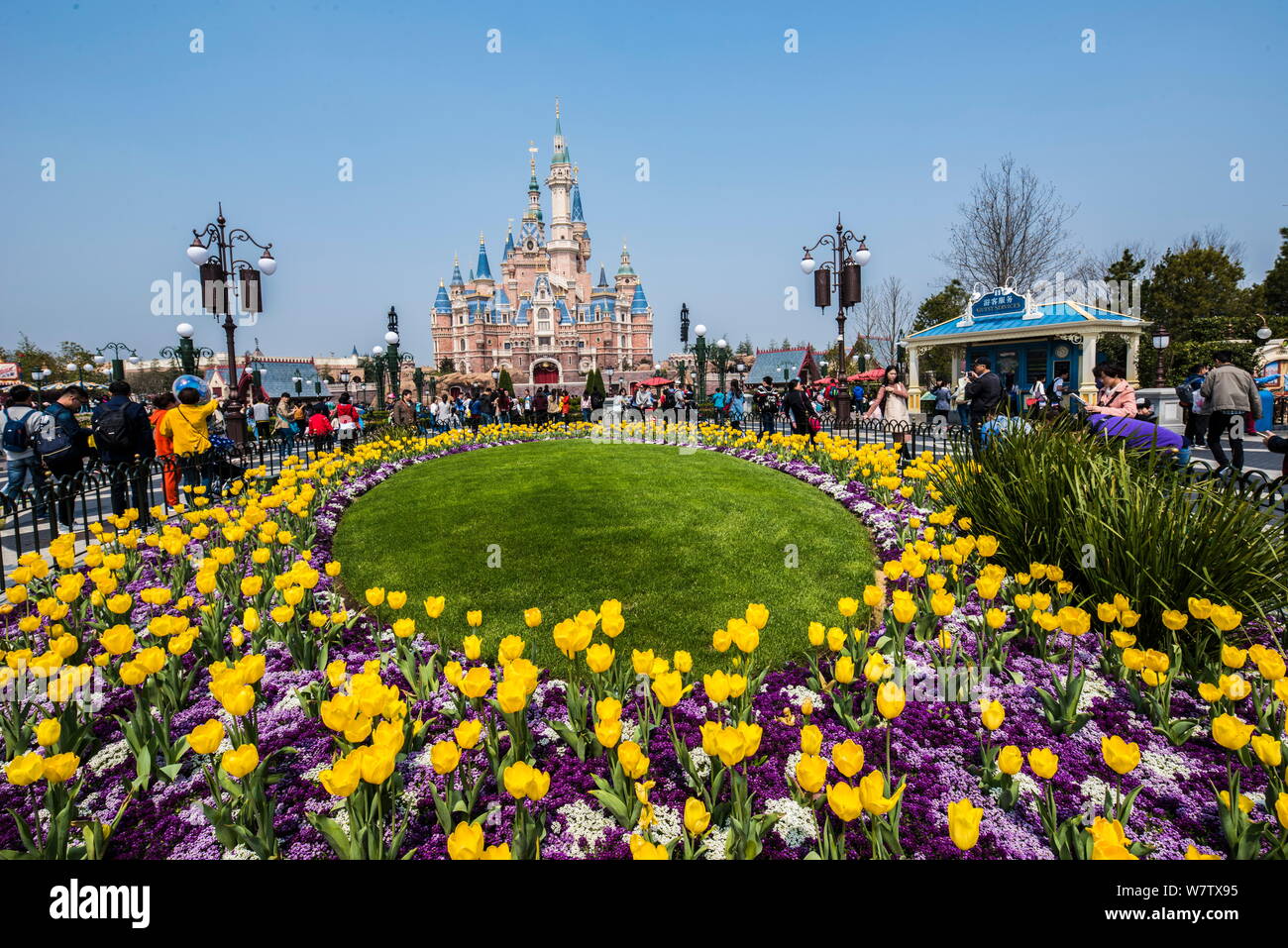 --FILE--View of the Disney Castle in the Shanghai Disneyland at the ...