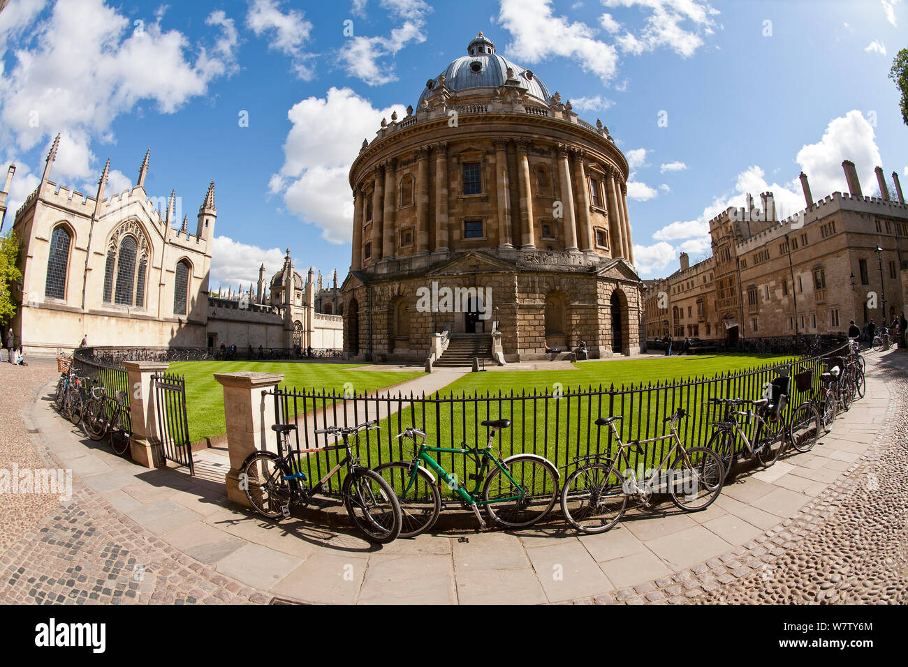 Radcliffe Camera taken with a fish eye lens, 18th century home of the ...