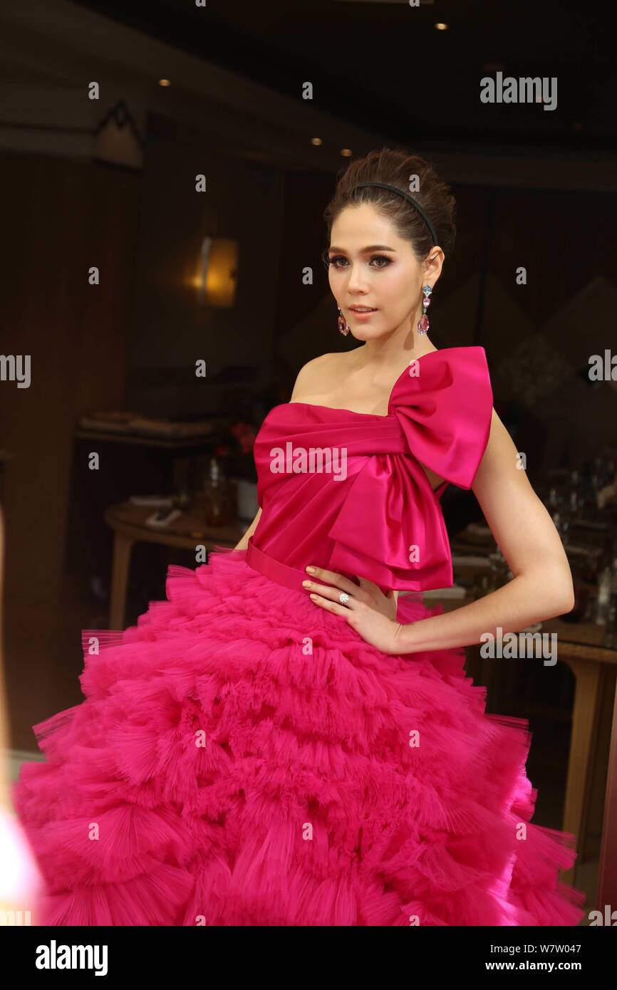 Thai actress Chompoo Araya A. Hargate poses at the L'oreal wine party ...