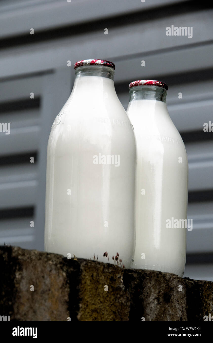 Milk bottles on wall hi-res stock photography and images - Alamy