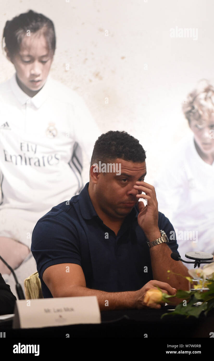 Brazilian football star Ronaldo Luis Nazario de Lima, commonly known as ...