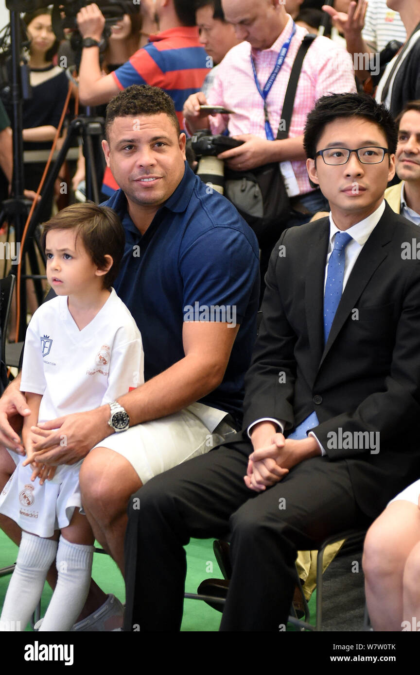 Brazilian football star Ronaldo Luis Nazario de Lima, left, commonly ...