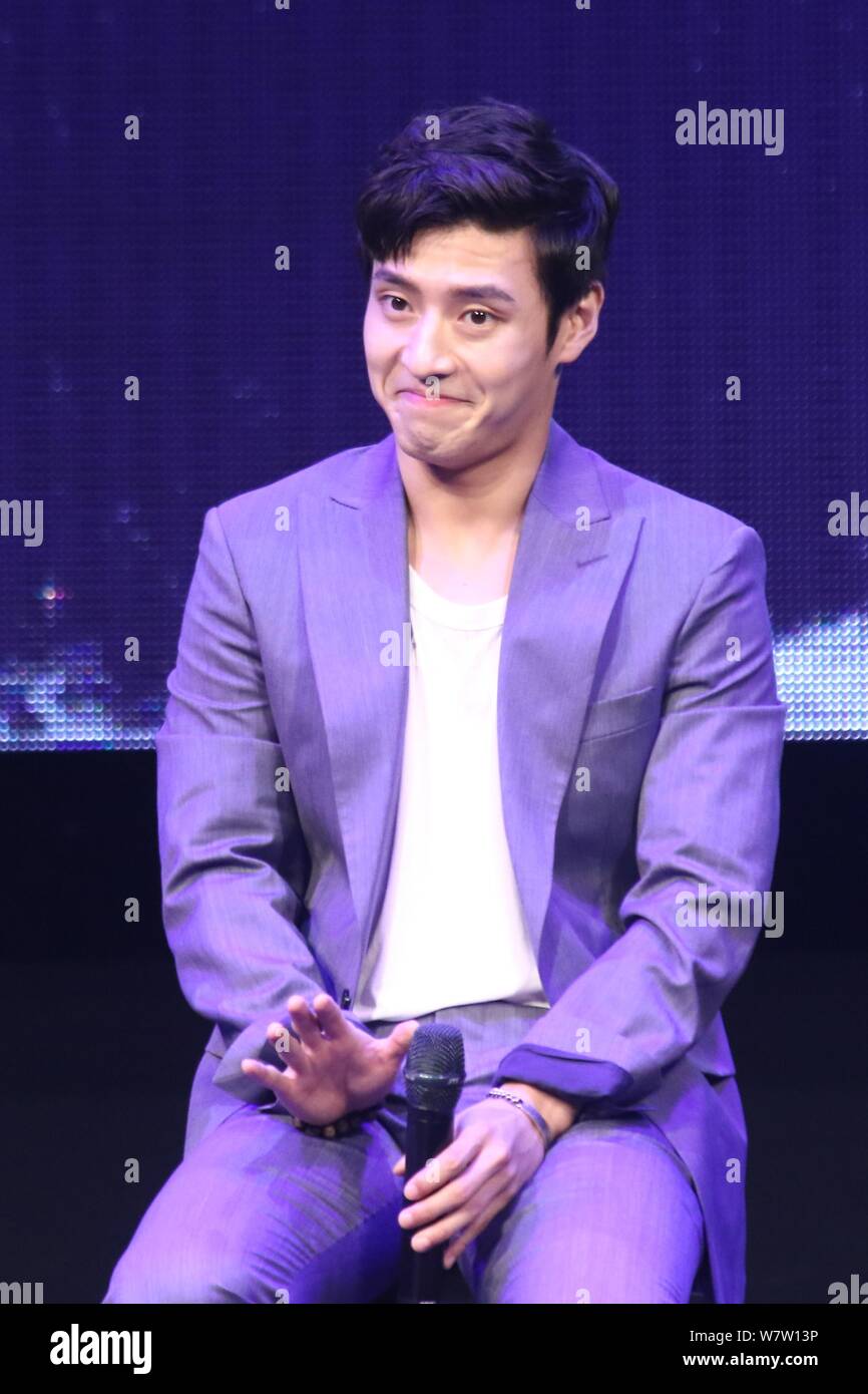 South Korean actor Kang Ha-neul attends a fan meeting in Taipei, Taiwan ...