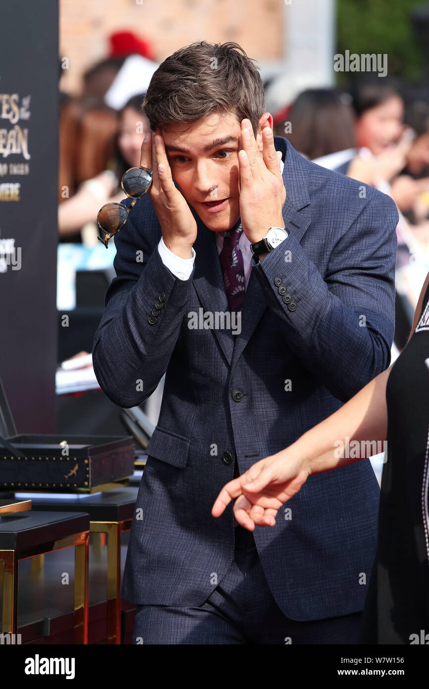 Australian actor Brenton Thwaites arrives on the red carpet for the ...