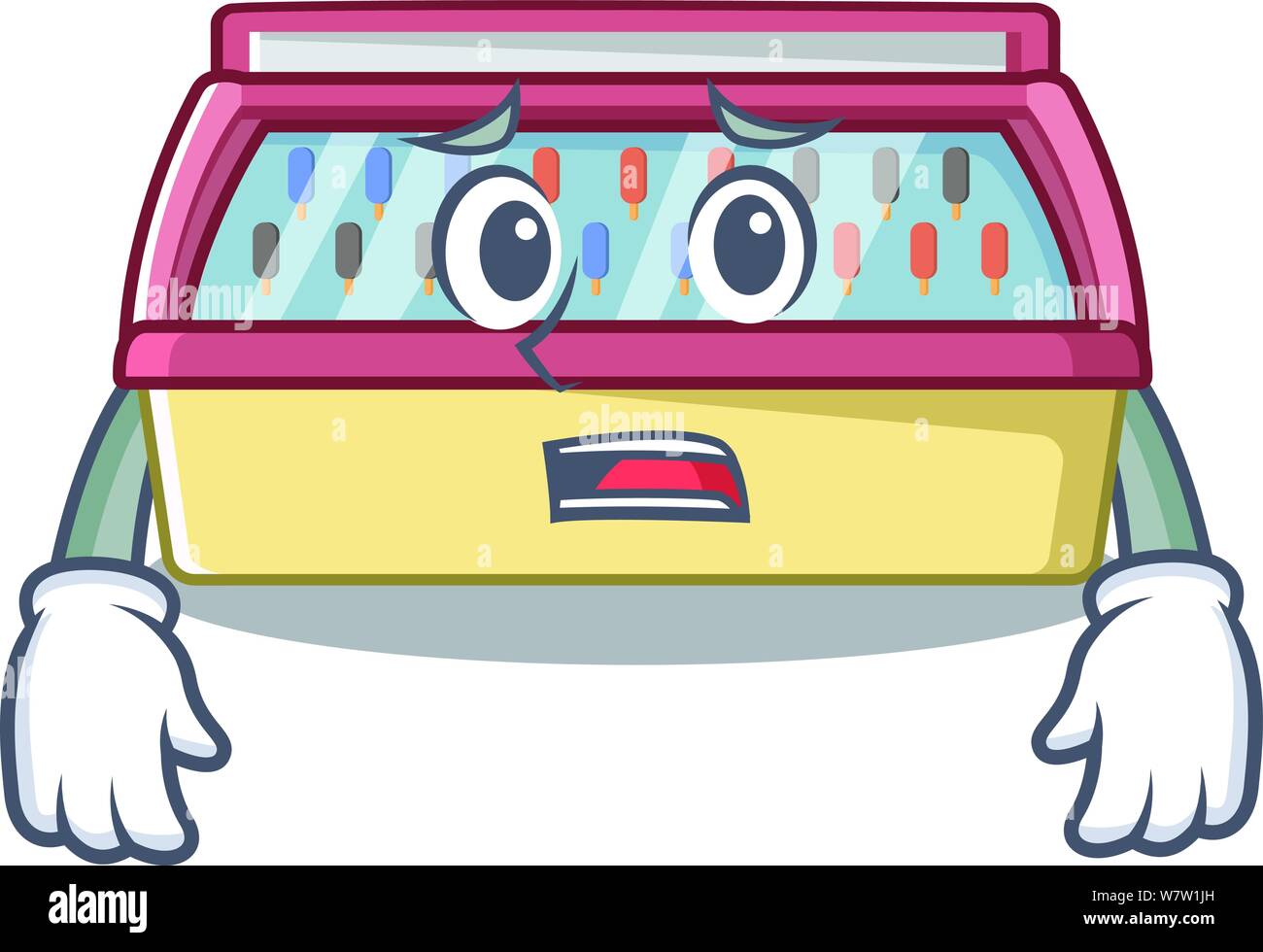 Afraid ice cream freezer in character shape Stock Vector Image & Art ...