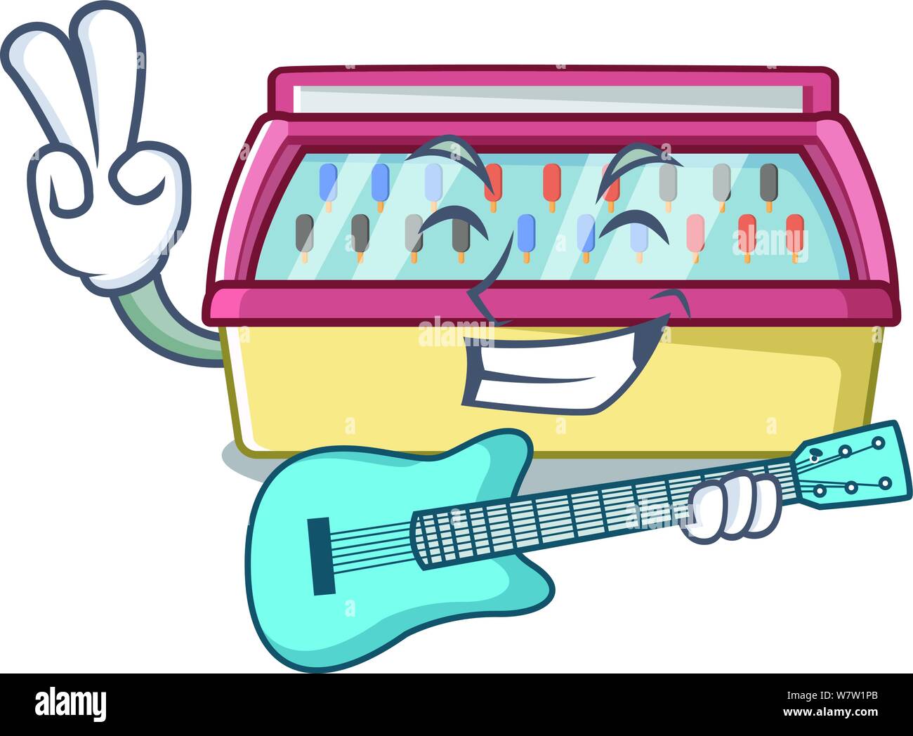 Guitar in music shop Stock Vector Images - Alamy