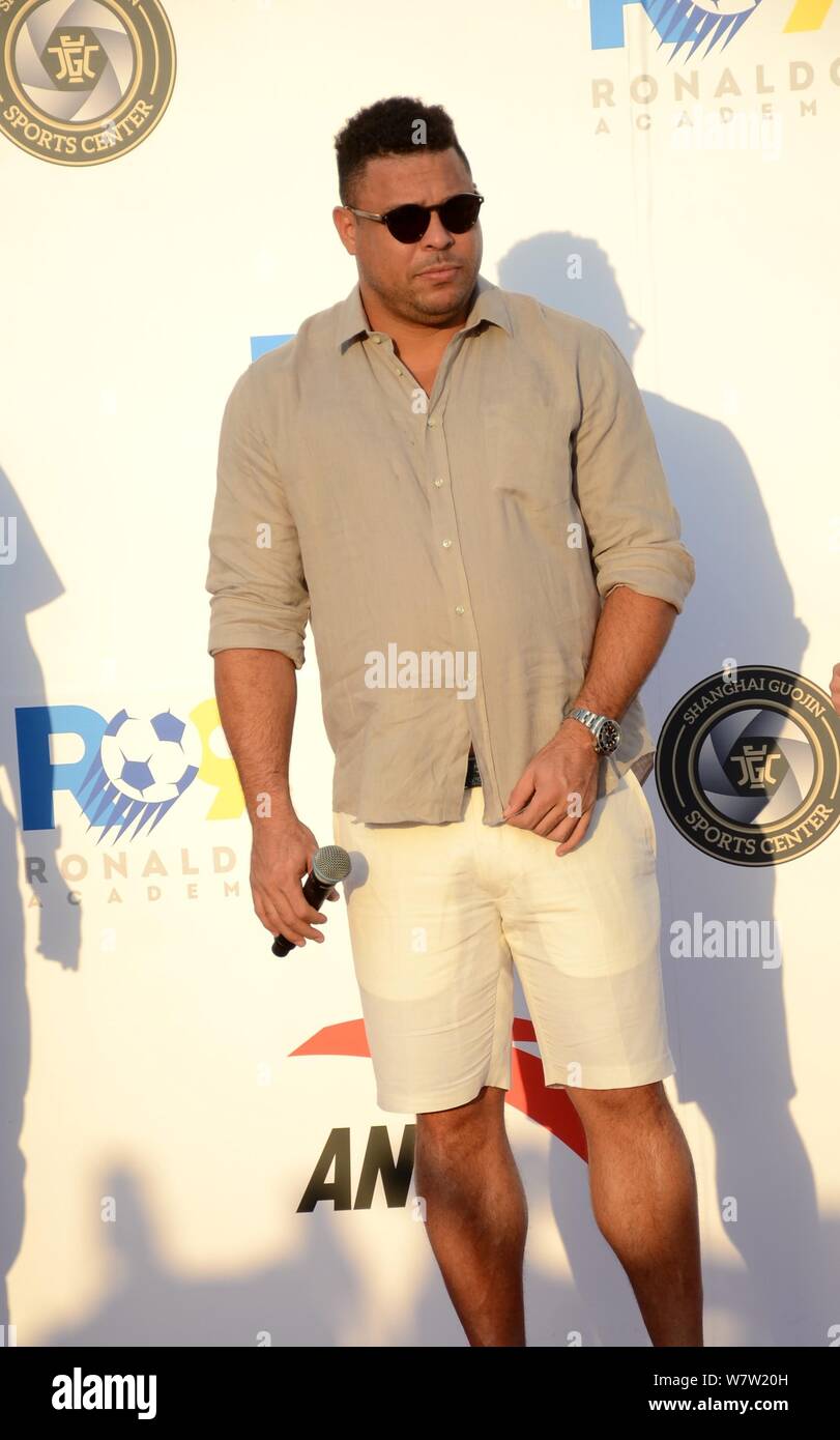 Brazilian football star Ronaldo Luis Nazario de Lima, commonly known as ...