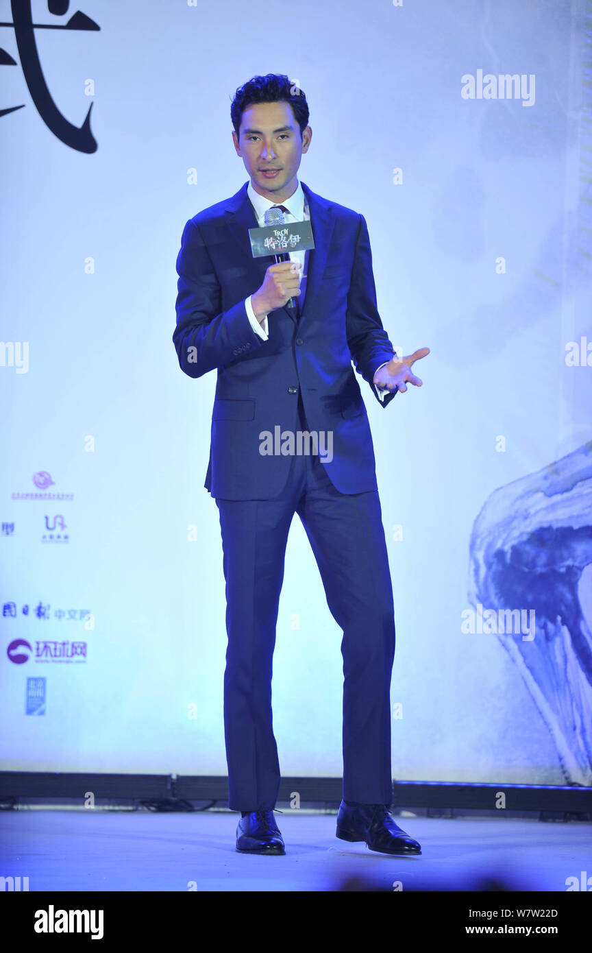 Chinese equestrian star Alex Hua Tian attends a premiere event for the ...