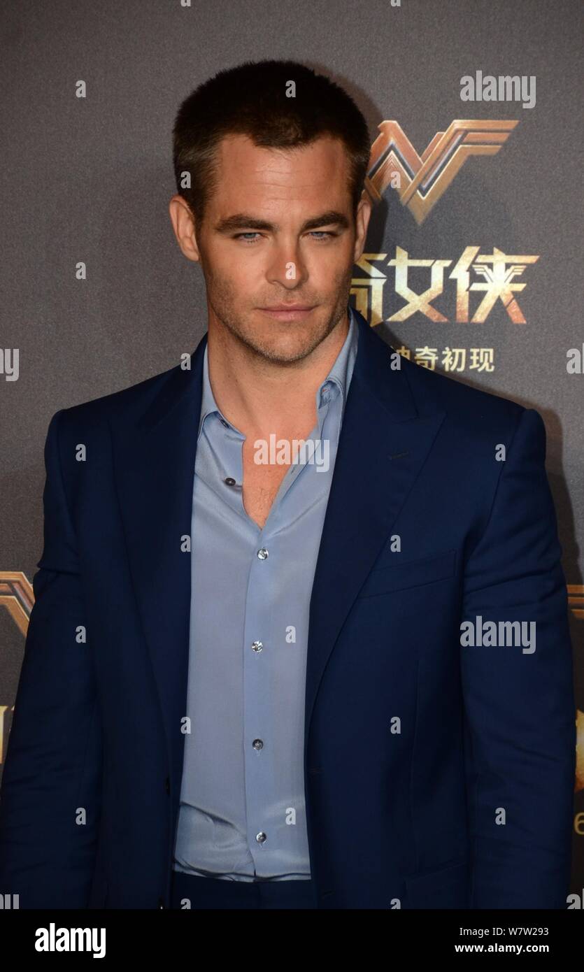 American actor Chris Pine poses as he arrives at a premiere for his ...