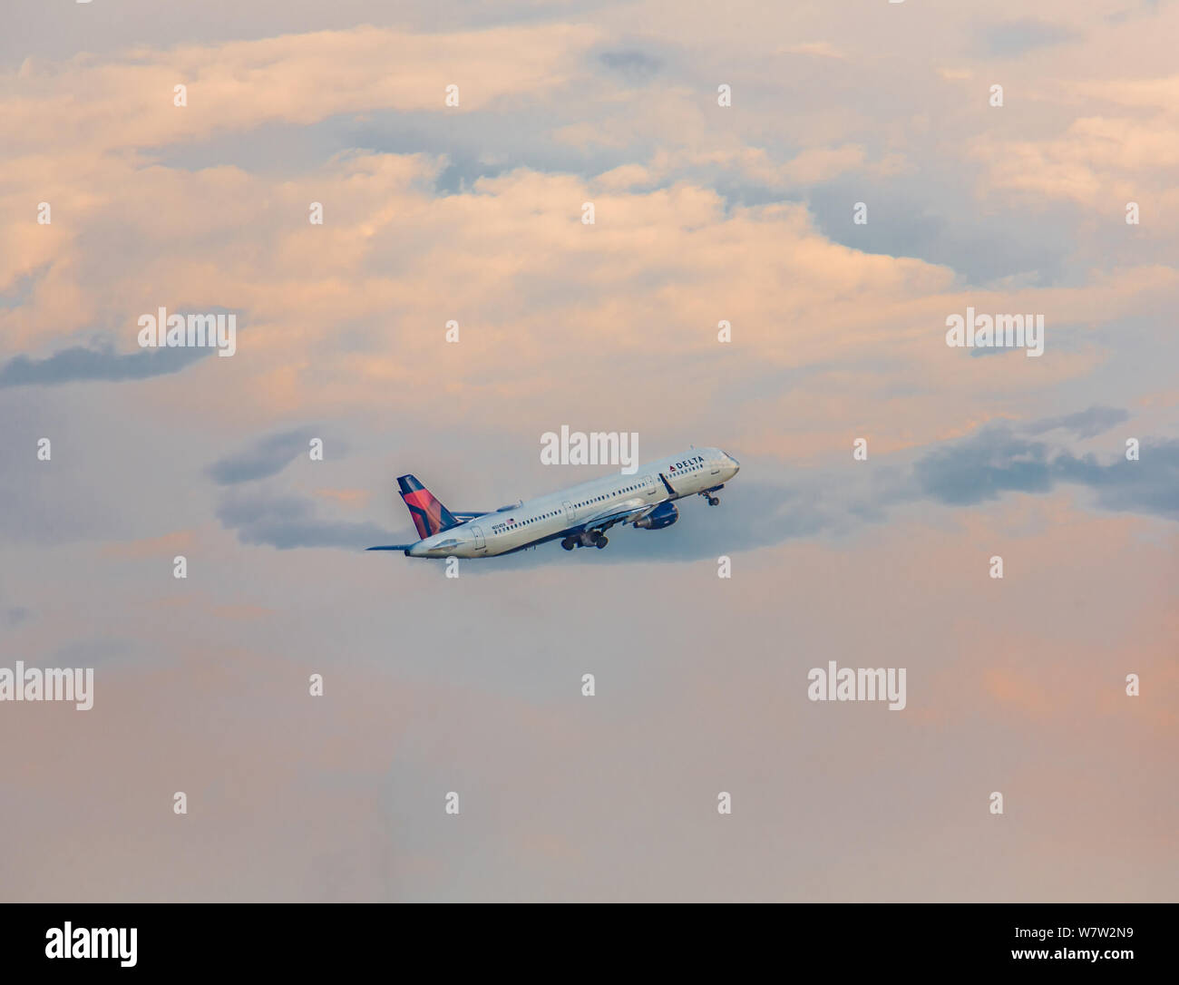 Delta Rising Through Sunset Stock Photo - Alamy