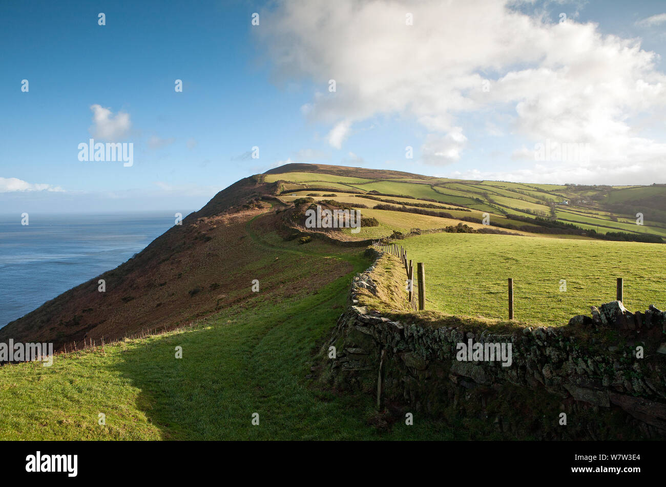 North Devon Coast Path, Hangman Point near Combe Martin, Devon, UK ...