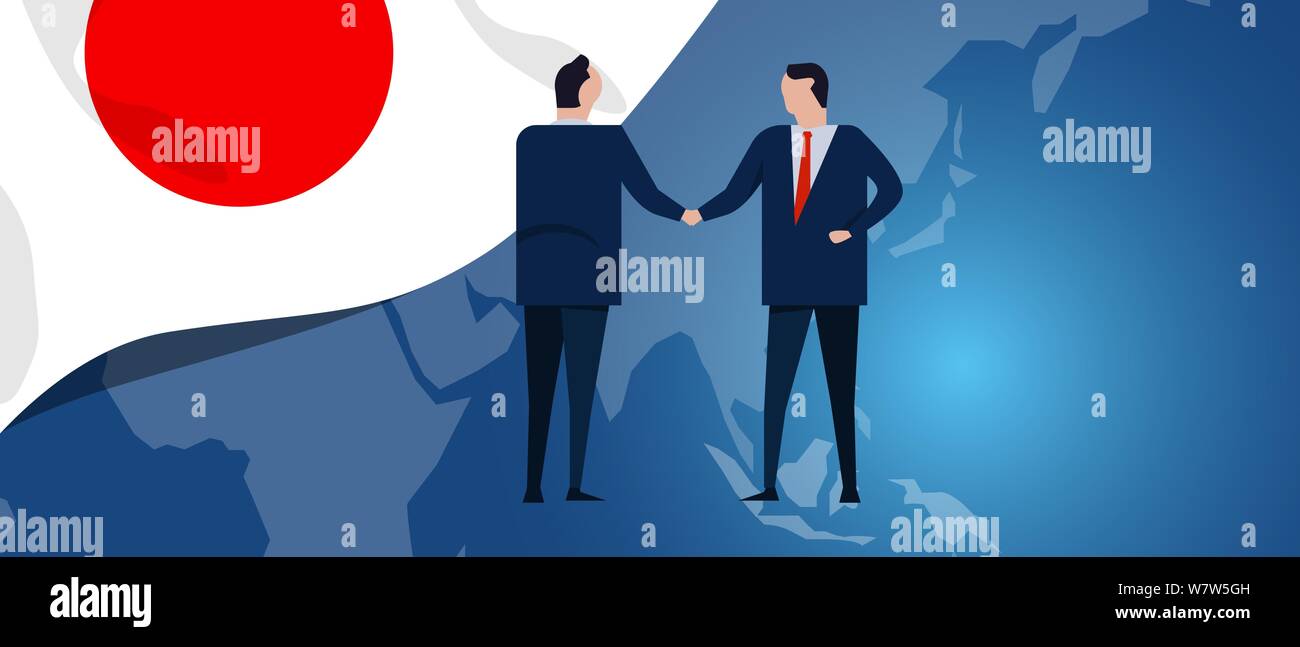 Japan international partnership. Diplomacy negotiation. Business ...