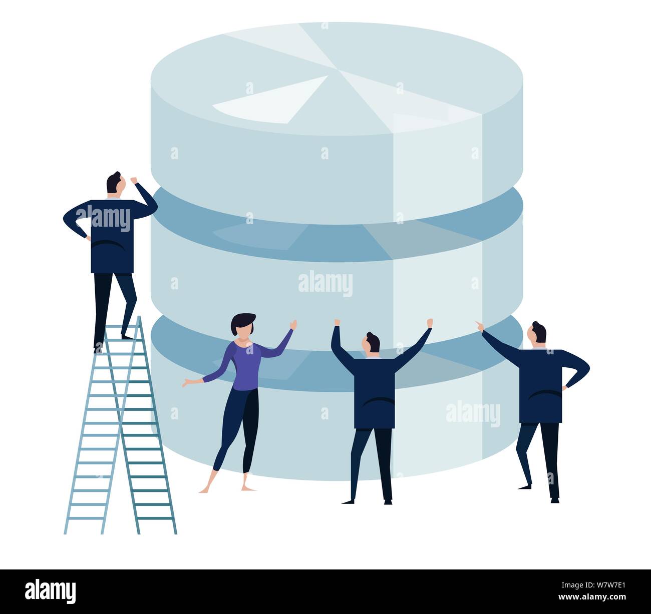 Big data. concept of managing large database by business technology ...