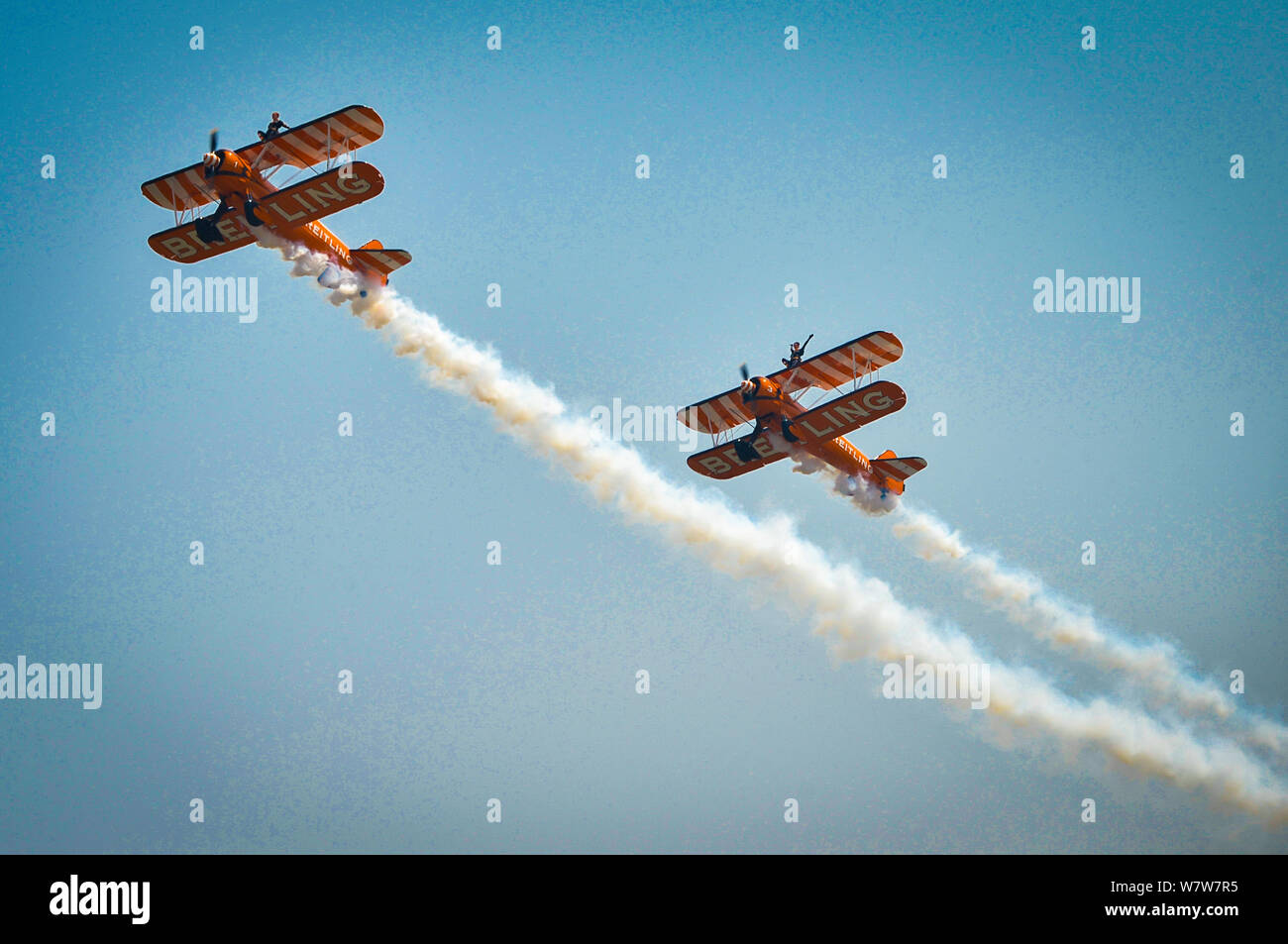 British aerobatics and wingwalking team AeroSuperBatics perform the ...