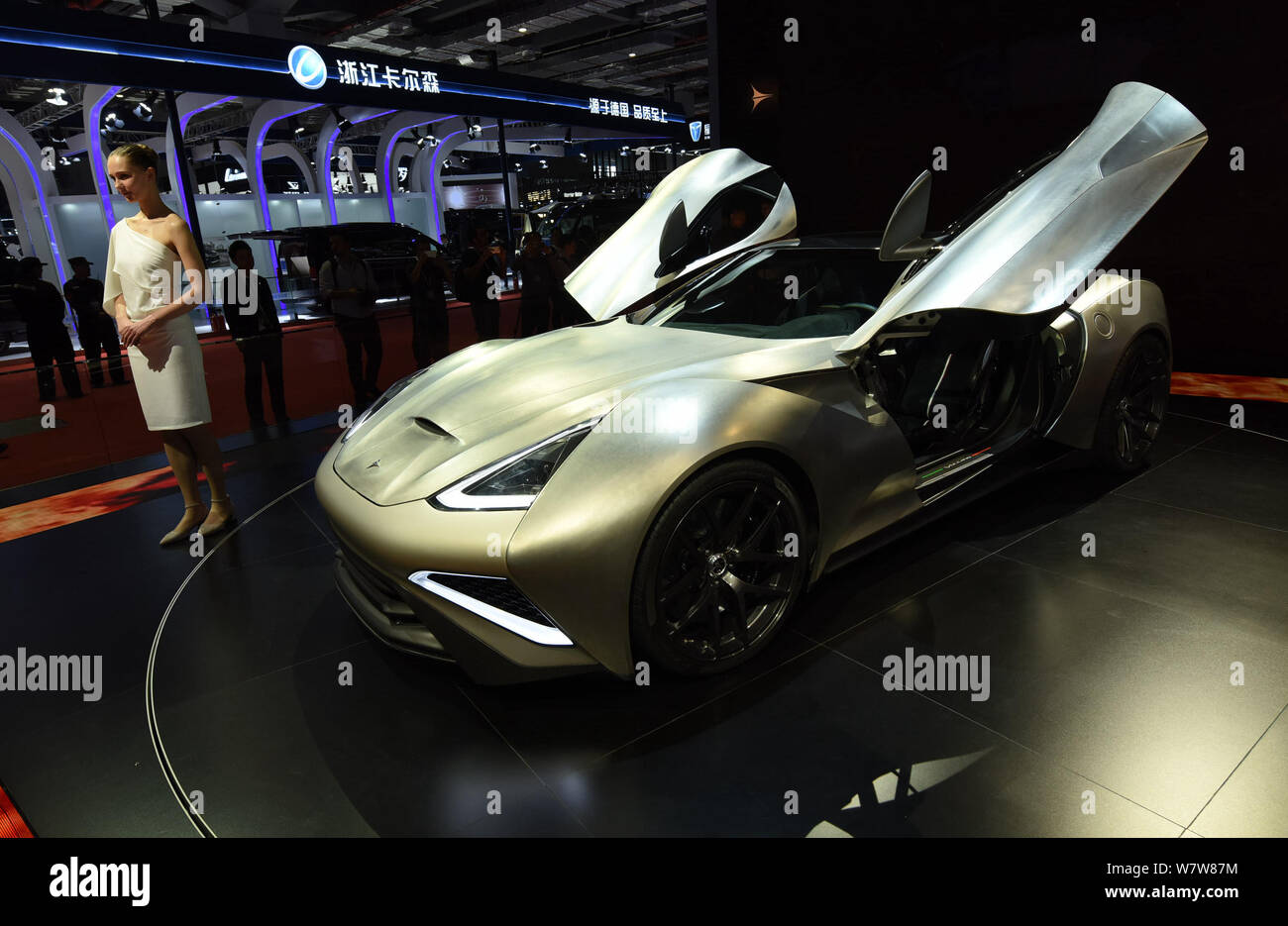 A Vulcano Titanium super sports car of Icona is on display during the ...
