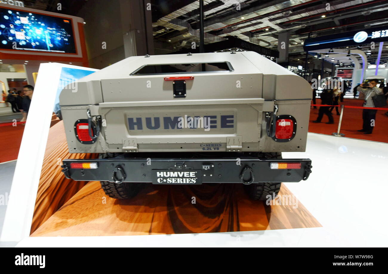 A Humvee C-Series is on display during the 17th Shanghai International ...