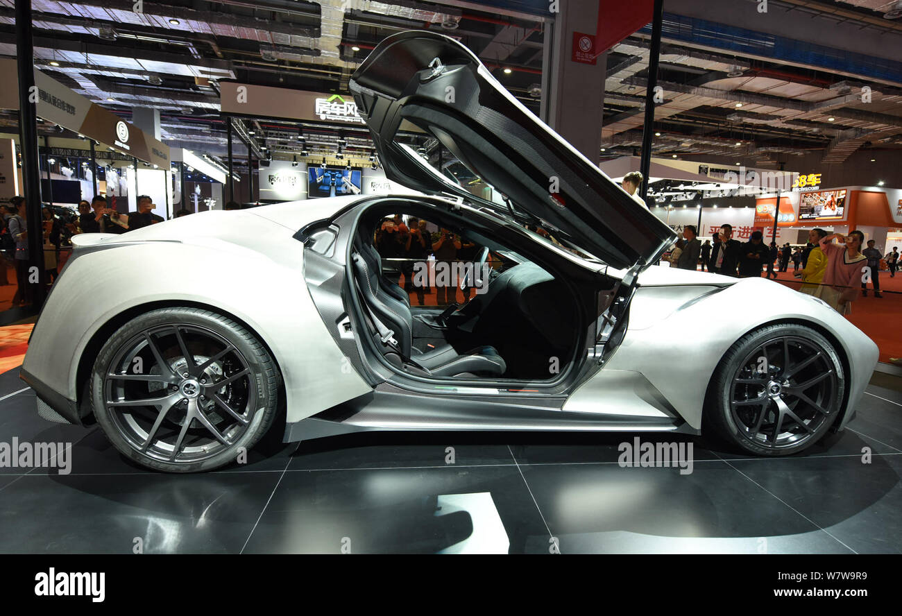 A Vulcano Titanium super sports car of Icona is on display during the ...