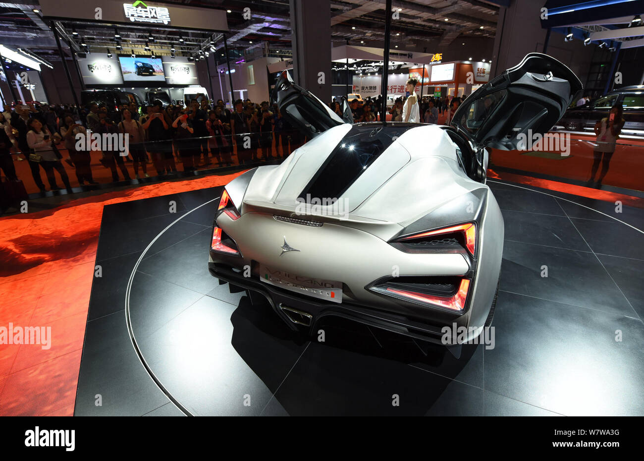 A Vulcano Titanium super sports car of Icona is on display during the ...