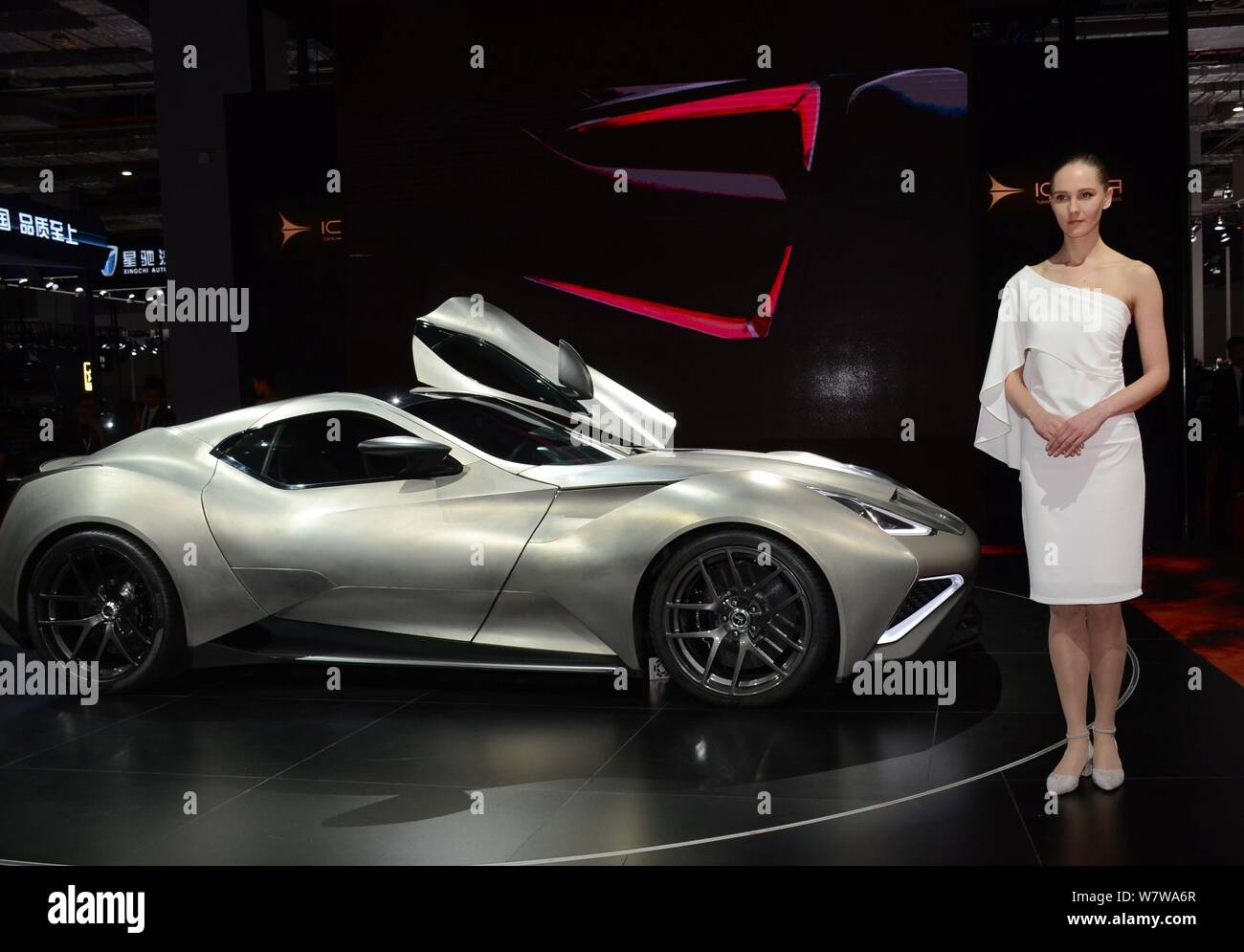 A Vulcano Titanium super sports car of Icona is on display during the ...