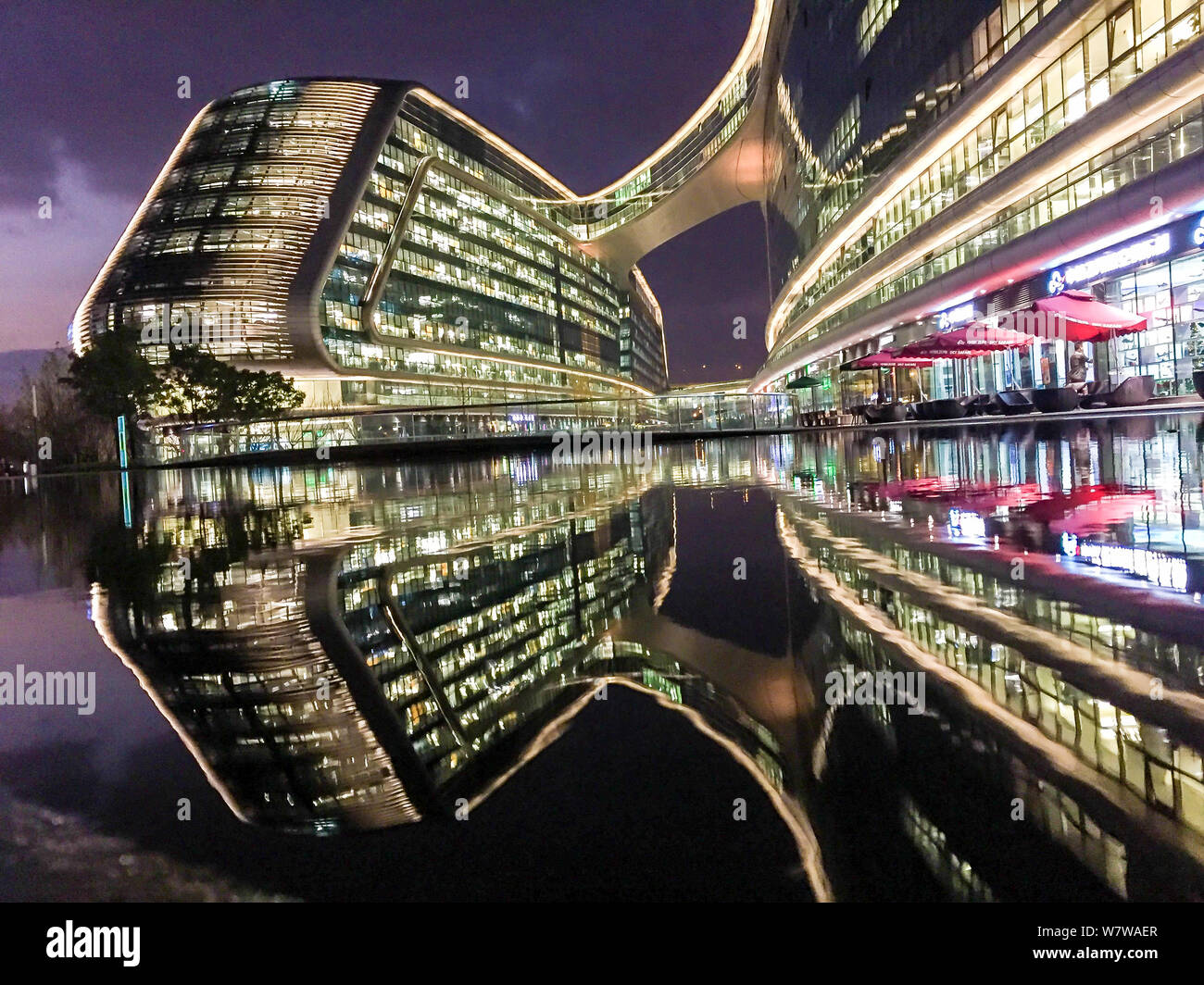 --FILE--View of the Sky Soho designed by Iraqi-British architect Zaha ...