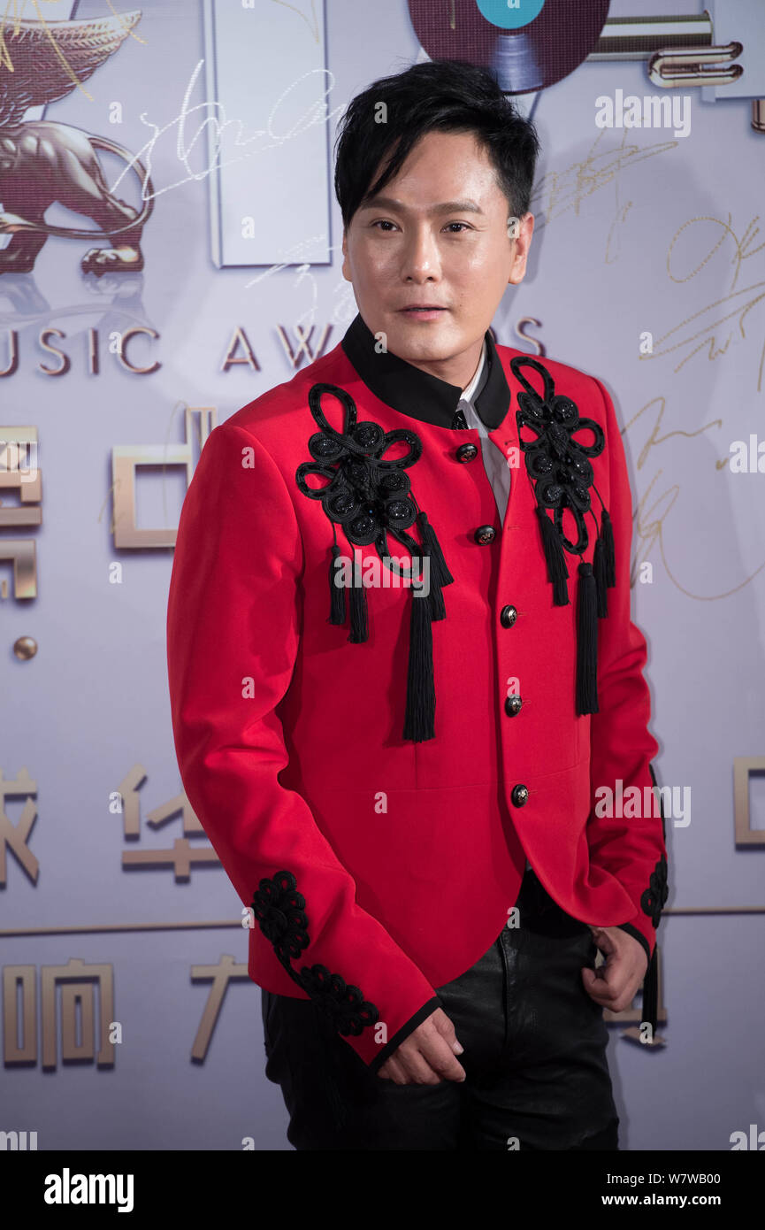 Taiwanese singer Jeff Chang Shin-Che poses on the red carpet for the ...