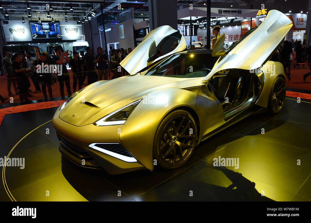 A Vulcano Titanium super sports car of Icona is on display during the ...